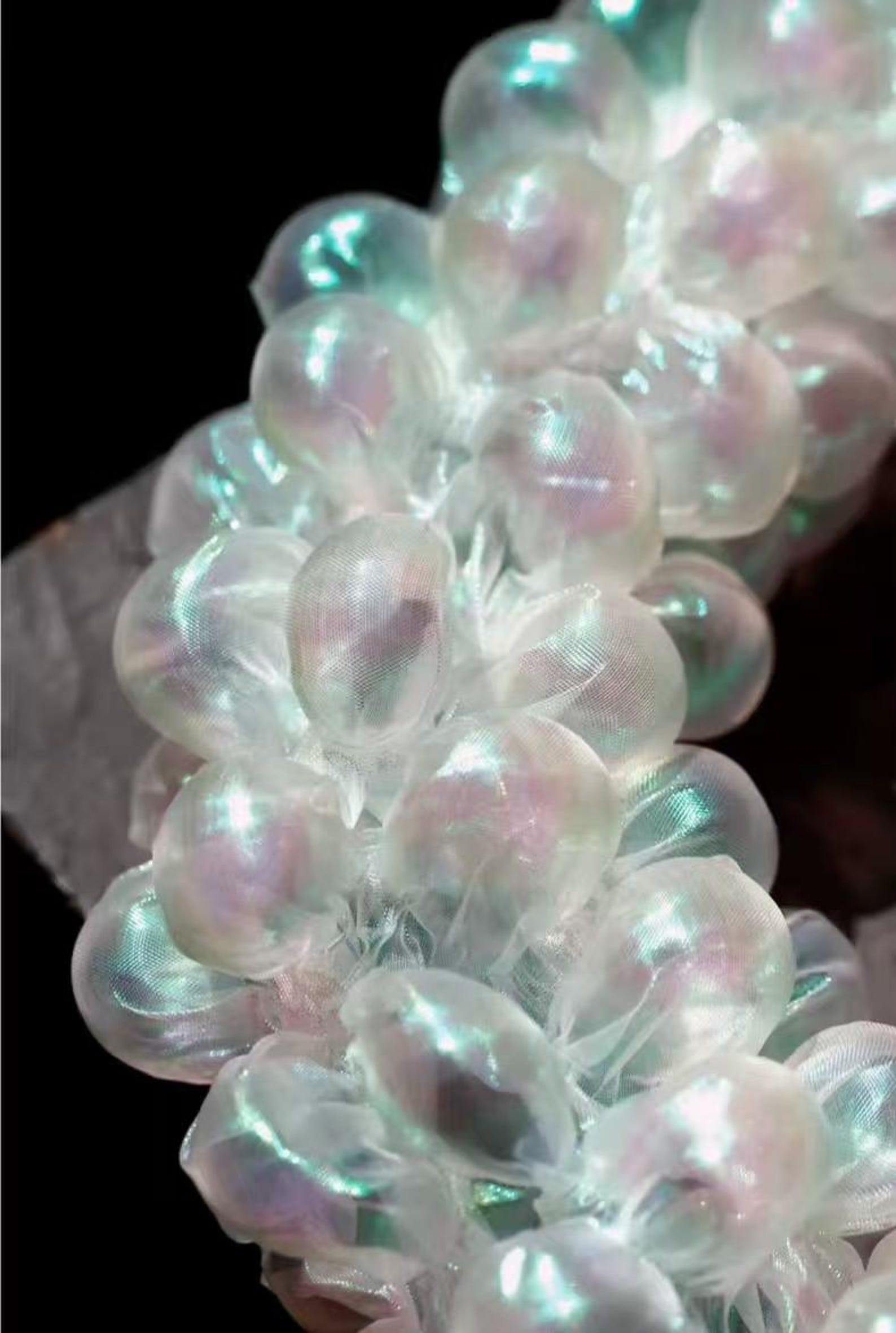 3D Bubble Organza Mesh Fabric,heat Setting Puff Sheer Texture Plump ...