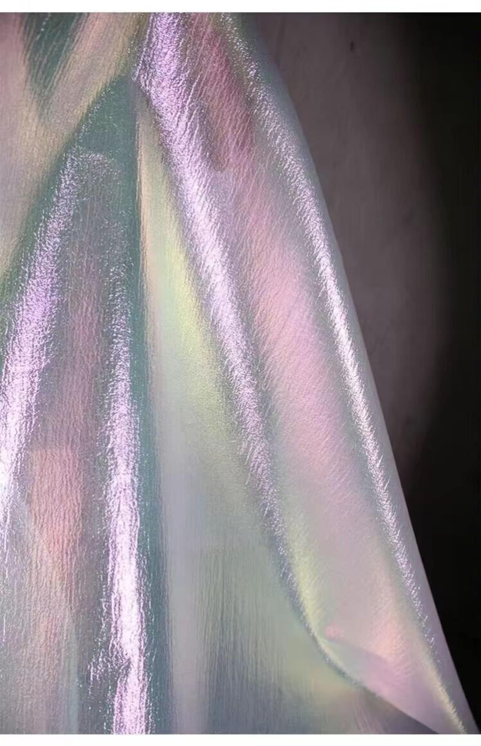 Iridescent Folds Pearl Yarn, Crinkle Sheer Organza Fabric,pleated ...