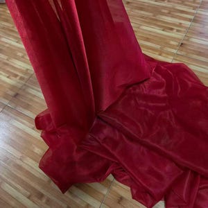 1yard Iridescent Red Black Glowing Fabric,2way Stretch Soft Smooth ...