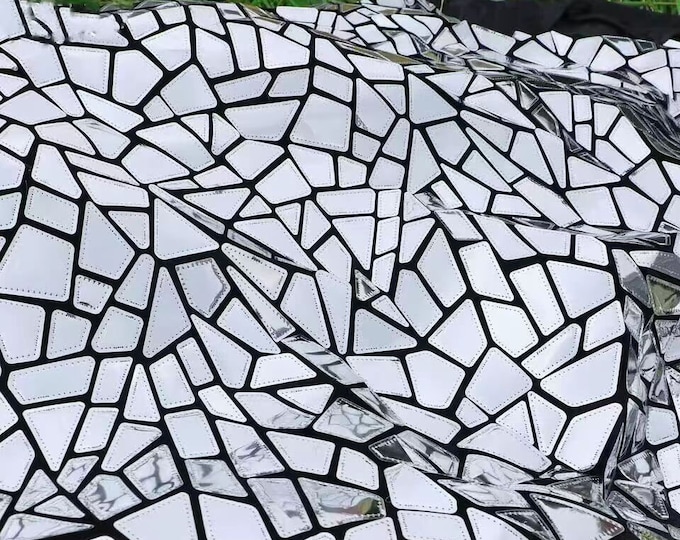 Mirror Silver Sequin Fabric,2way Stretch Velvet Sequin Fabric ...