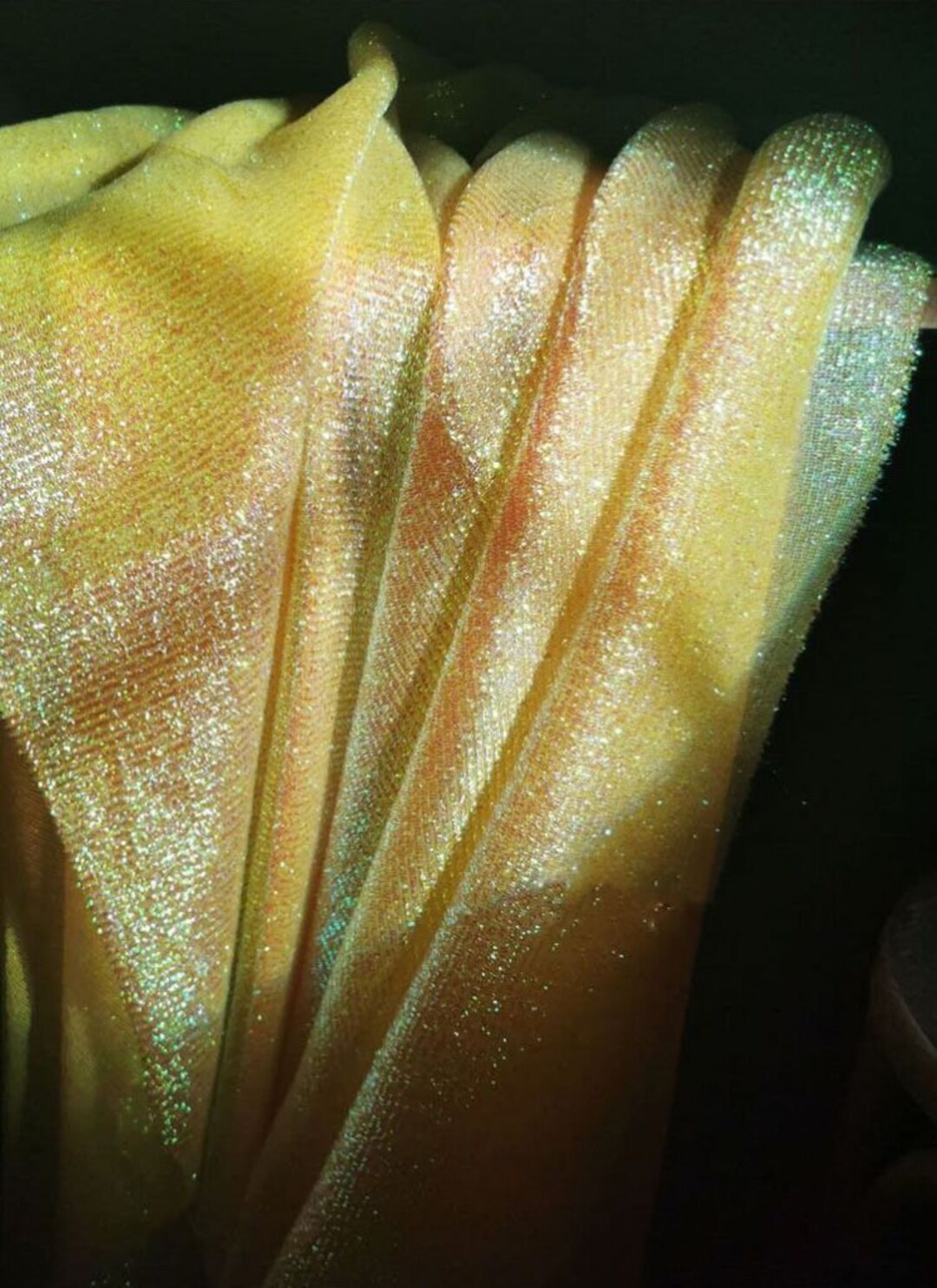 1 Yard Yellow Shiny Fabric,iridescent Yellow Organza Fabric,background ...