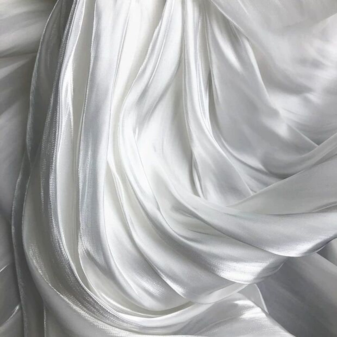 1 Yard Smooth Soft Silk Fabric,elegant Pearl Light Fabric,well Smooth ...