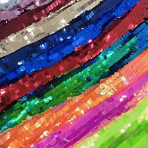 1yard Big Square Sequin Fabric,25mm Big Unicorn Iridescent Sequin ...