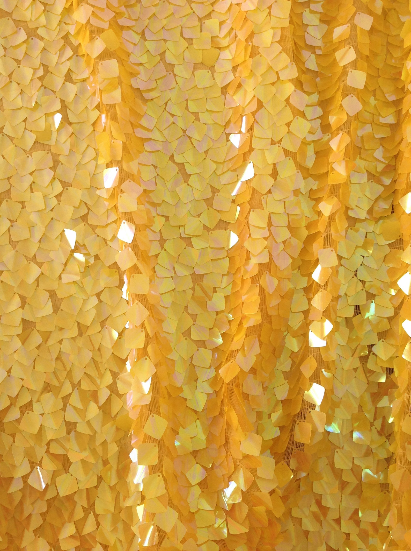 2018 New1 Yard Square Sequin Fabriciridescent Yellow Sequin - Etsy