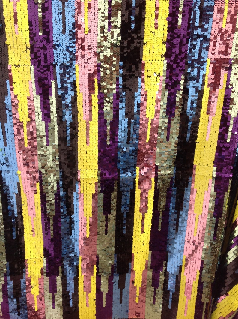 New Design1 Yard Multicolor Sequin FabricMix Colos Sequin | Etsy