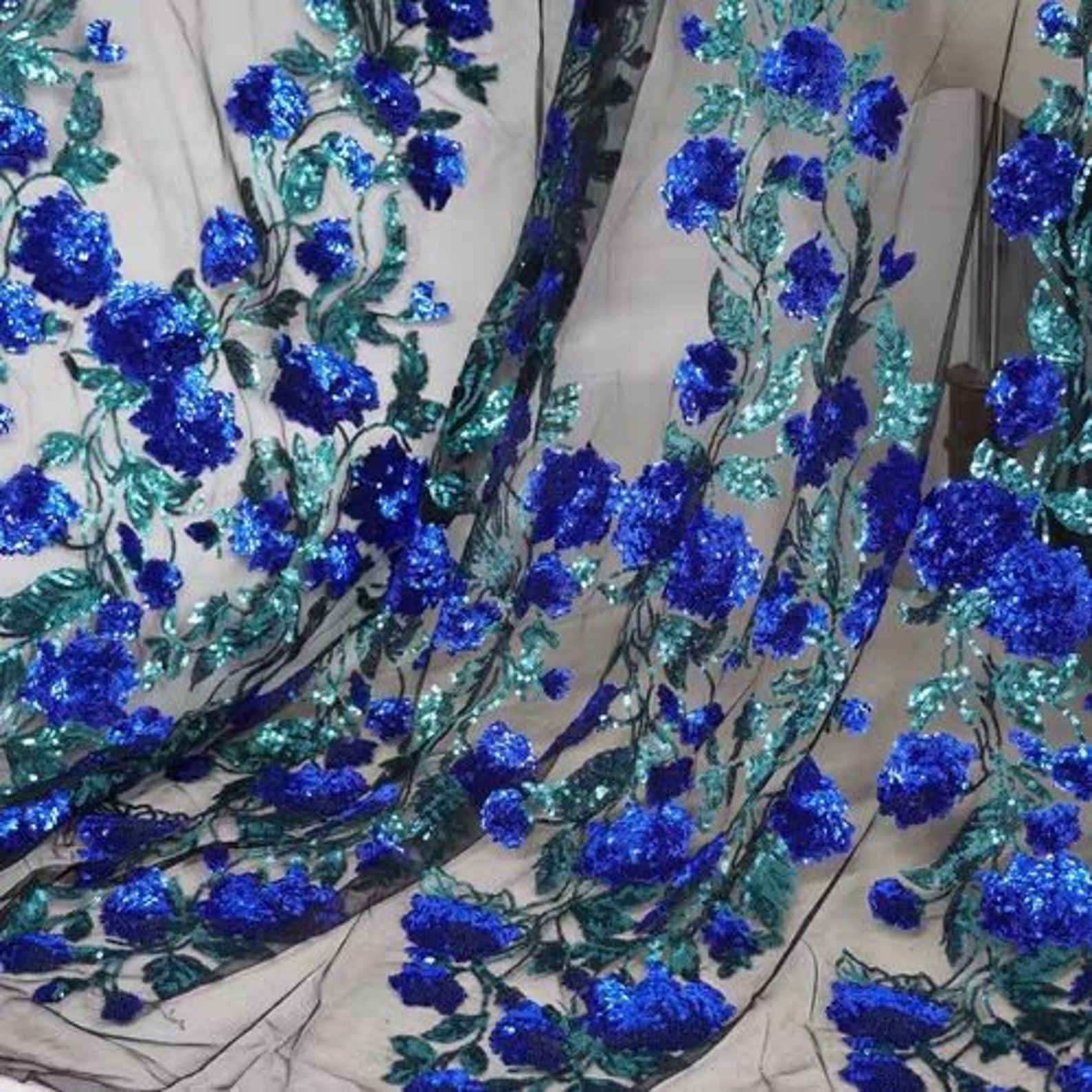 1 Yard Rose Sequin Dress Fabricembroidery Sequin Dresses - Etsy