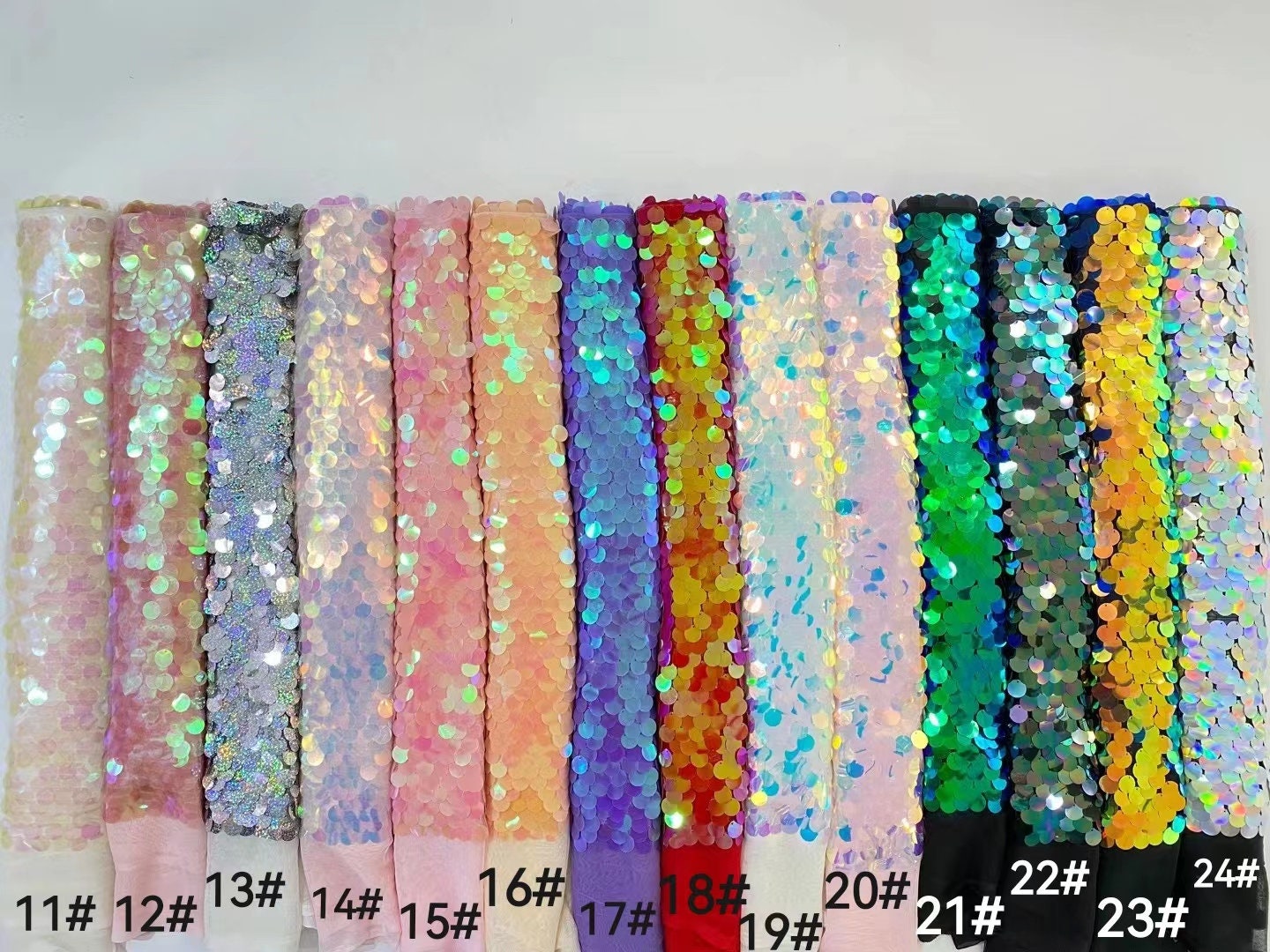 New!!1yard Cream Color Sequin Fabric,dangling Drop Sequin Fabric ...