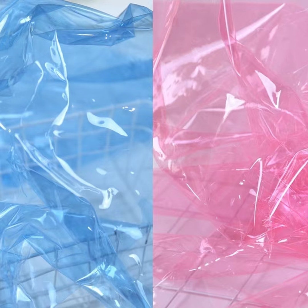 Pink Transparent TPU Fabric,clear Blue PVC Fabric,easy Do Shape,casual ...