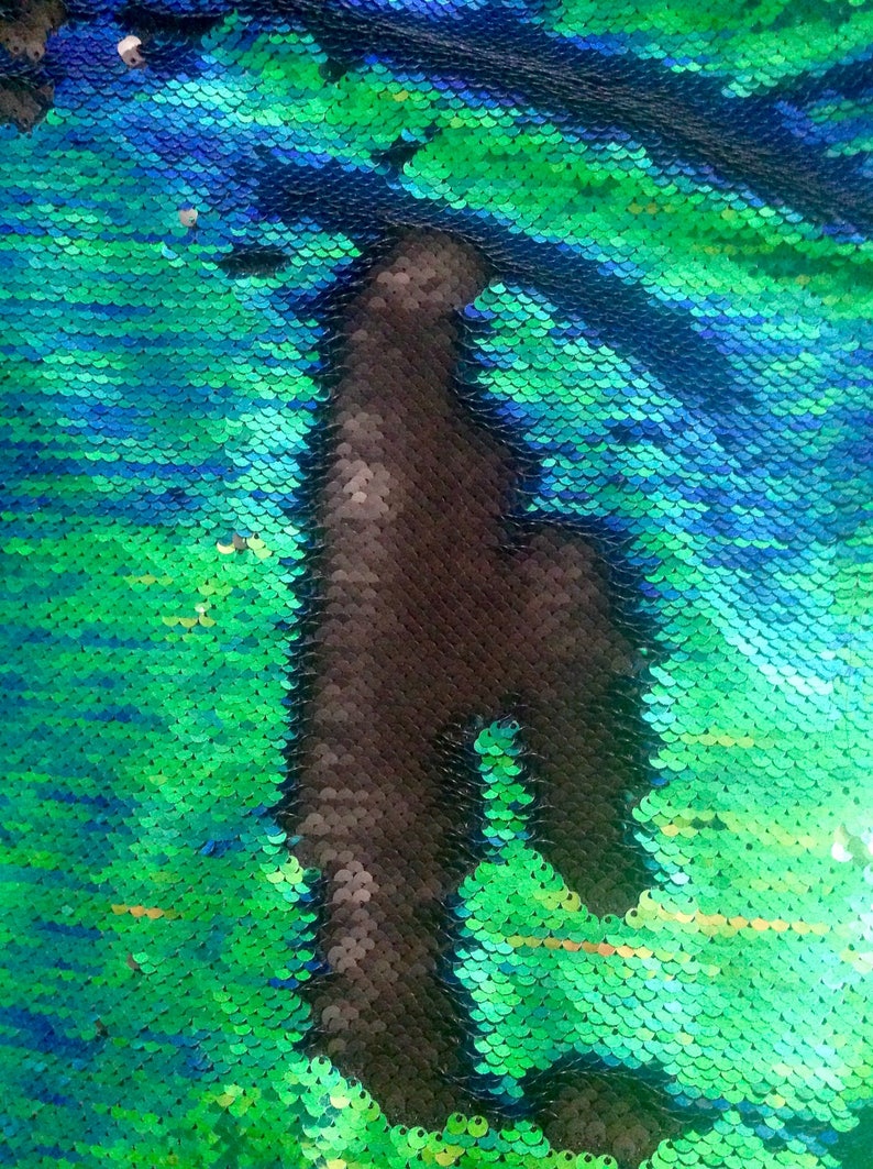 1 yard Flip up Sequin FabricReversible Sequin FabricTwo-tone | Etsy