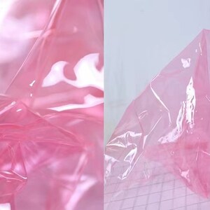 Pink Transparent TPU Fabric,clear Blue PVC Fabric,easy Do Shape,casual ...