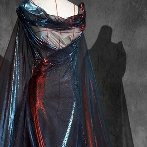 1yard Iridescent Cloak Fabric,2way Stretch Soft Smooth Fanric,hollow ...