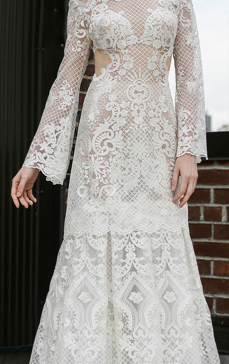 1 Yard High Quality Off-white Lace Fabricguipure Lacebridal | Etsy