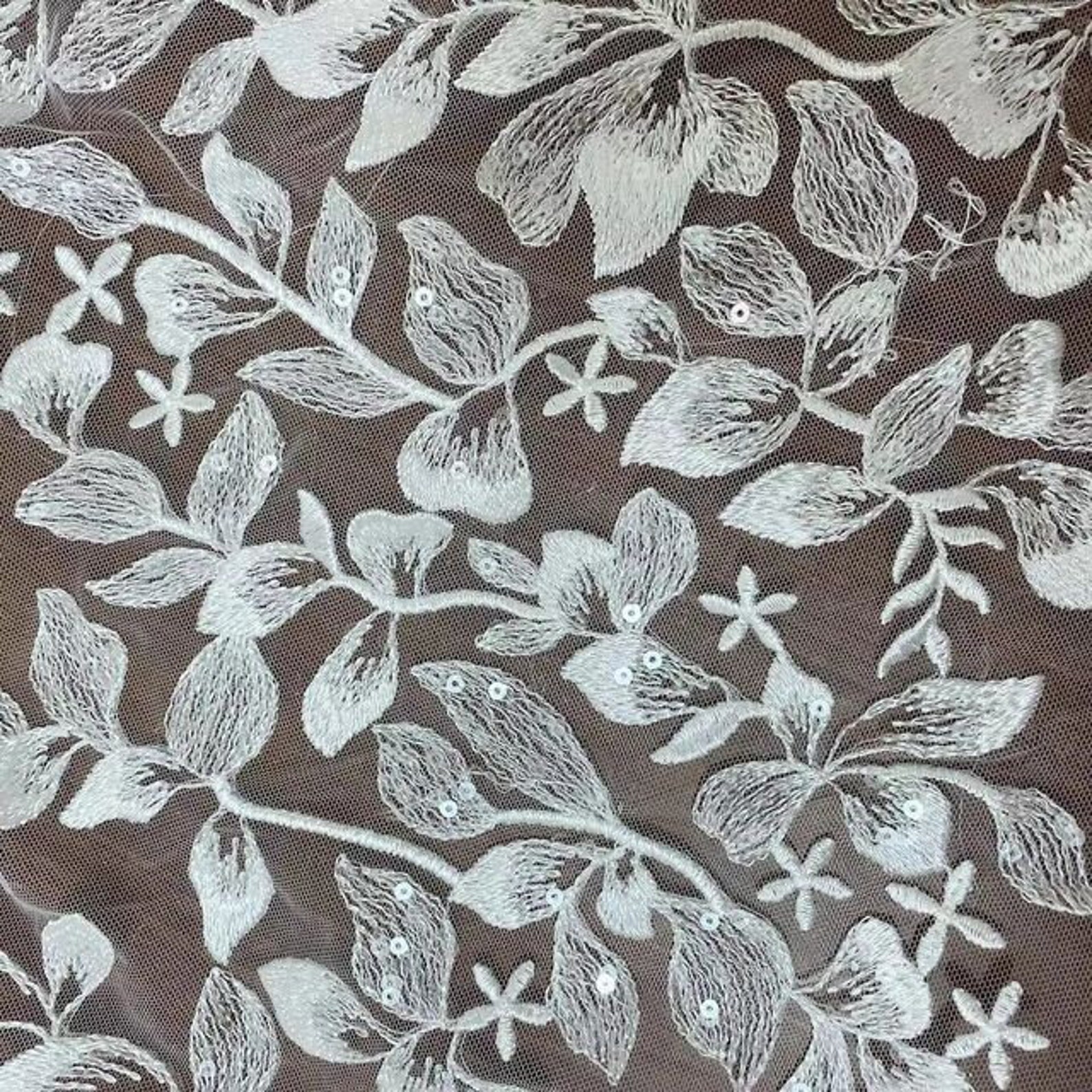 1 Yard High Quality Off-white Leaves Lace Fabric,guipure Lace,bridal ...