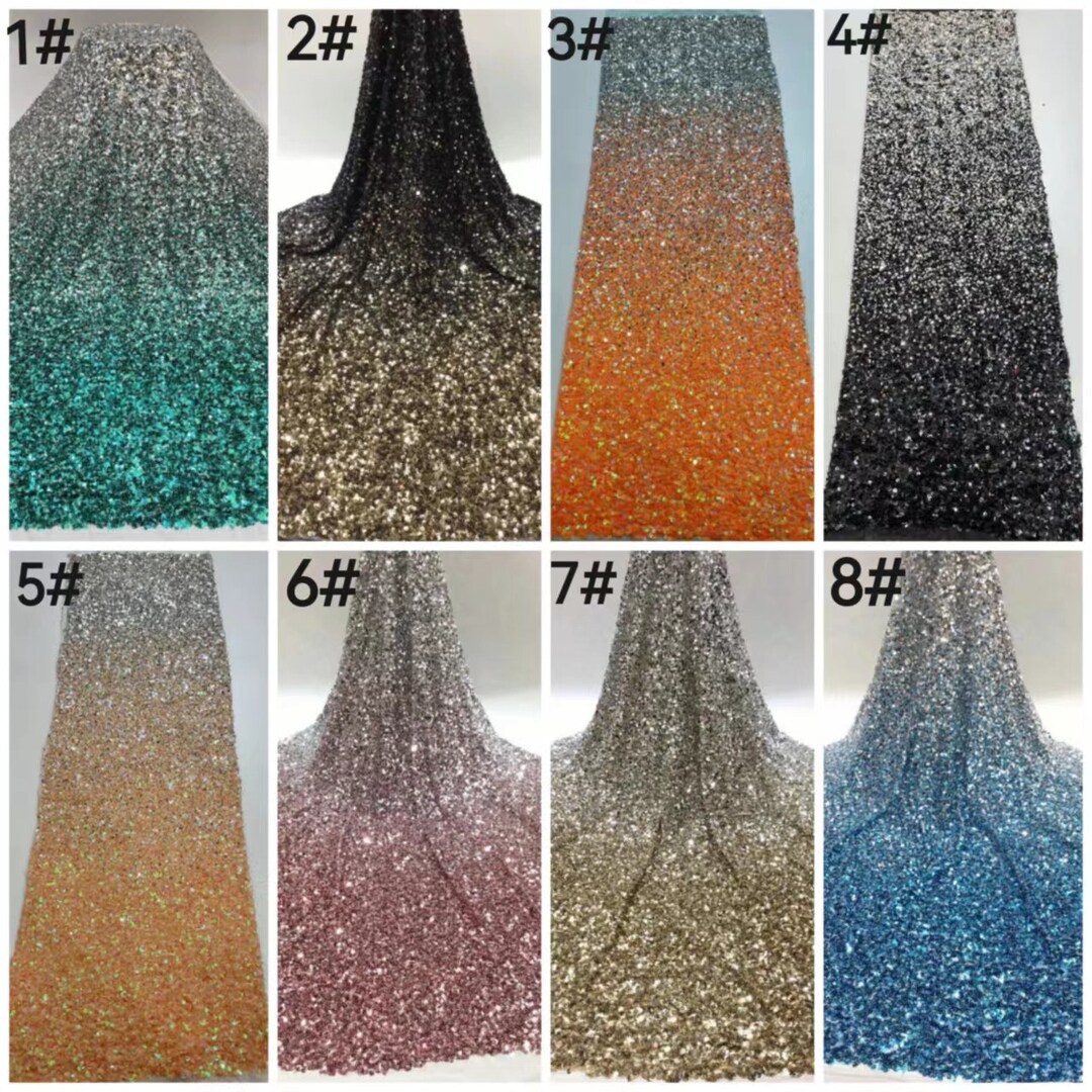 4way Stretch Gradient Sequin Fabricshinyrainbow Fabricsoft - Etsy