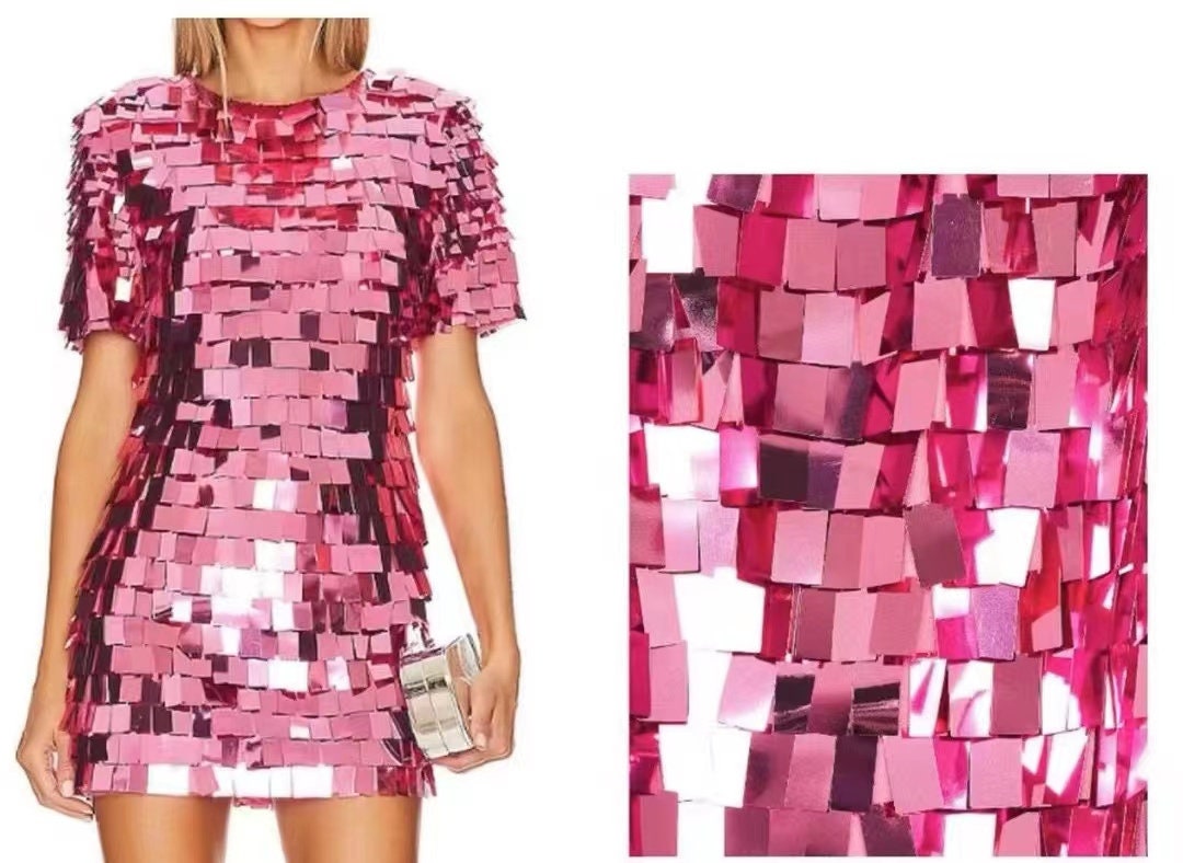 1yard Big Square Sequin Fabric25mm Big Unicorn Iridescent - Etsy