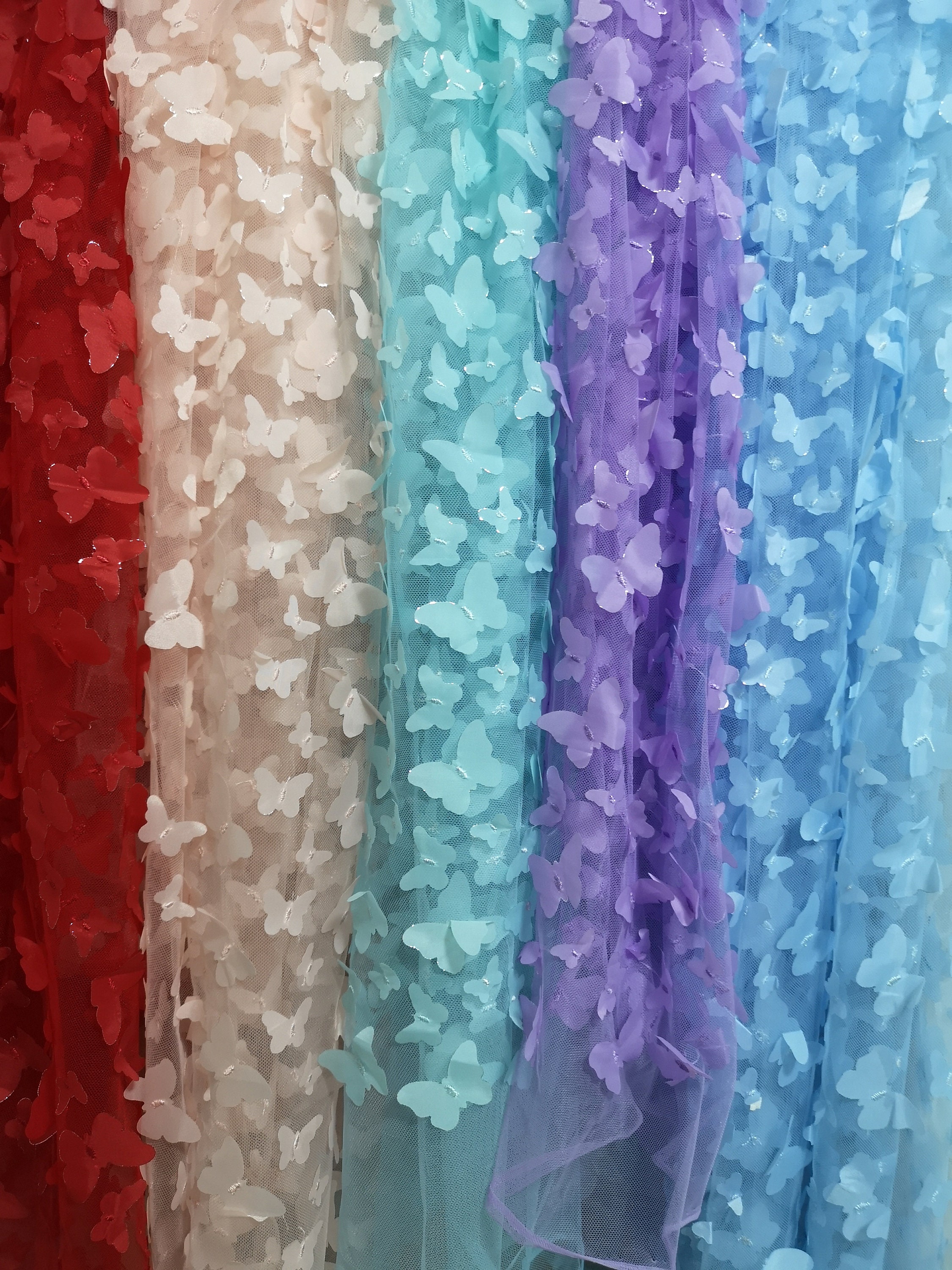 Wholesale Price!!1yard 3D Butterfly Tulle Fabric,butterfly Fabric,3d ...