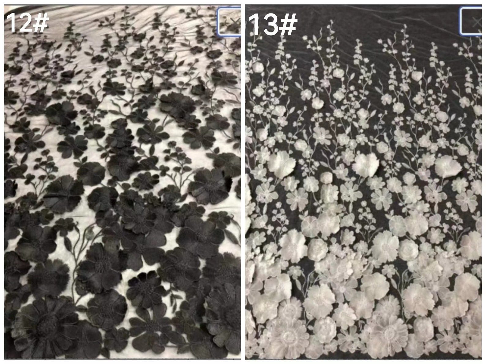 3D Flower Lace Fabric,colorful Tulle Lace With 3D Flowers,embroidery ...