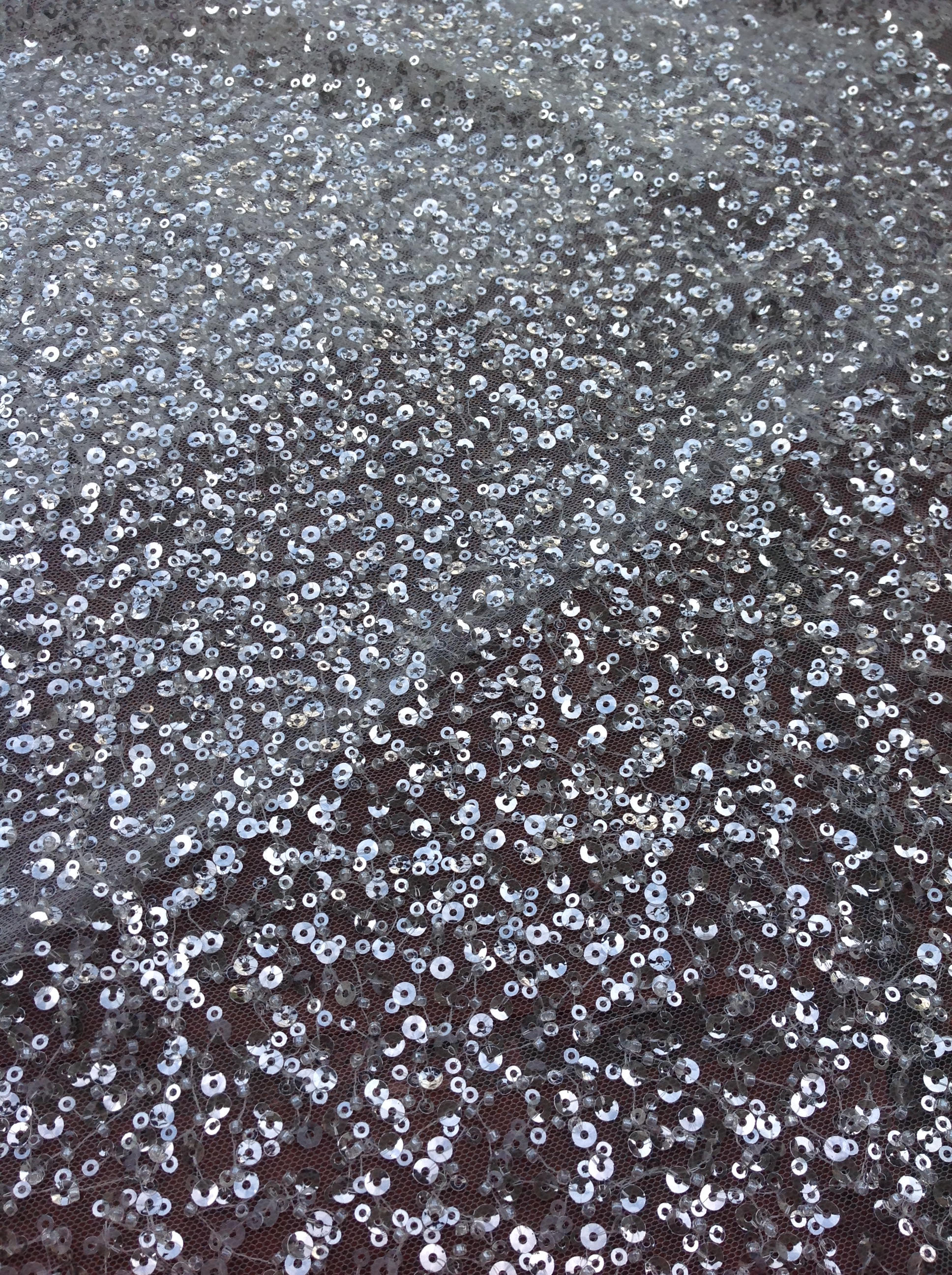 1yard Off- White Beaded,transparent Crystle Sequin Lace Fabric,wedding ...