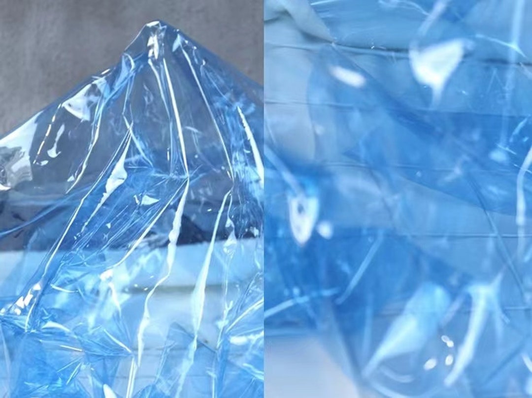 Half Yard Transparent PVC Fabric,slight Hard Hand Feel Clear Tpu,easy ...