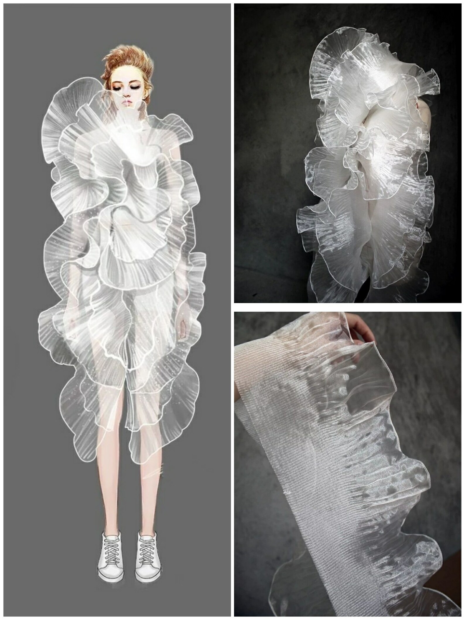 New1yards Organza Lotus Lace Trimoff-white Transparent Lace - Etsy