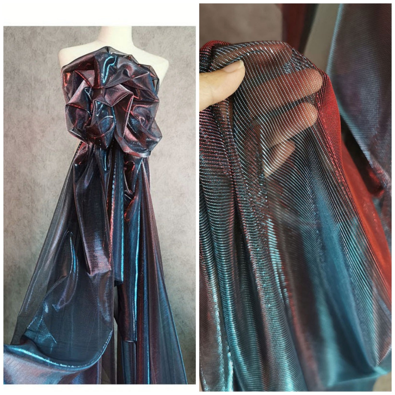 1yard Iridescent Cloak Fabric2way Stretch Soft Smooth | Etsy