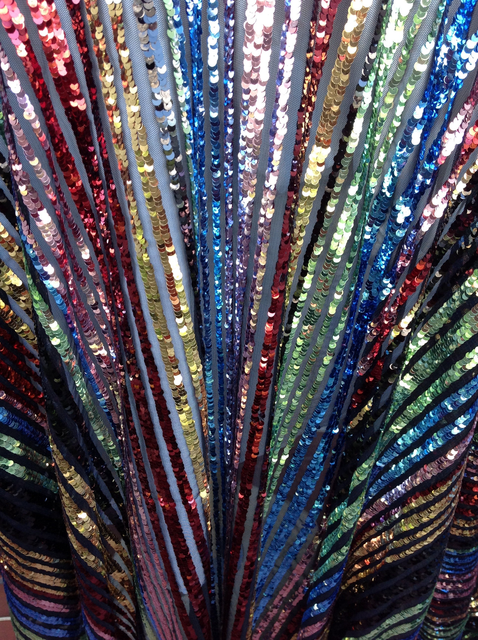 Newhigh Quality 1 Yard Multicolor Sequin Fabricstripe - Etsy