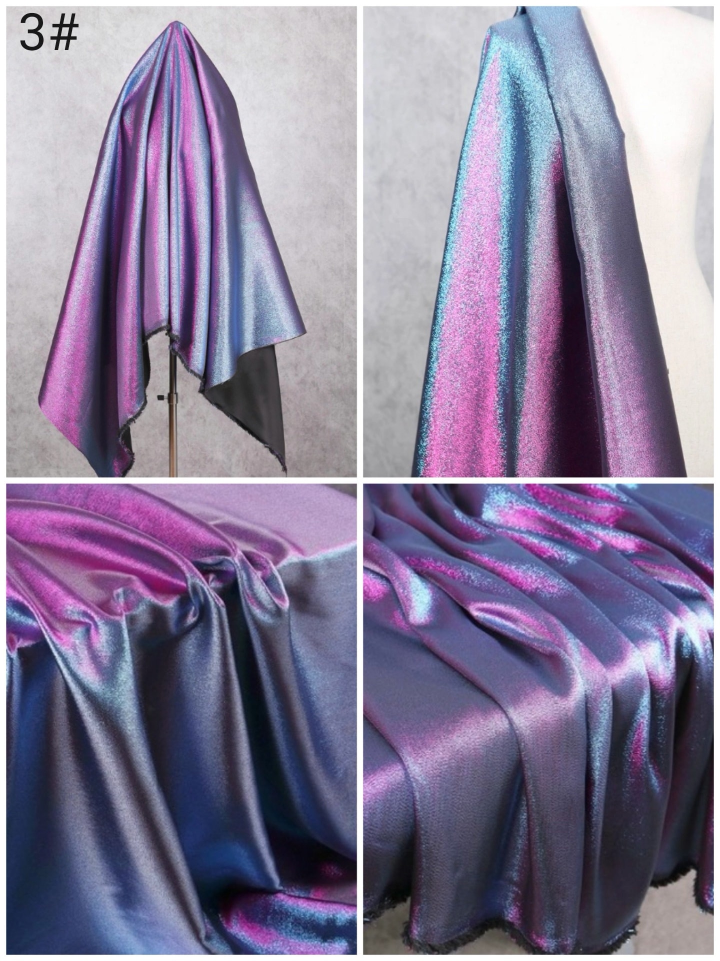 1yard Iridescent Jacquard Fabric2tone Color Fabricpolyester - Etsy