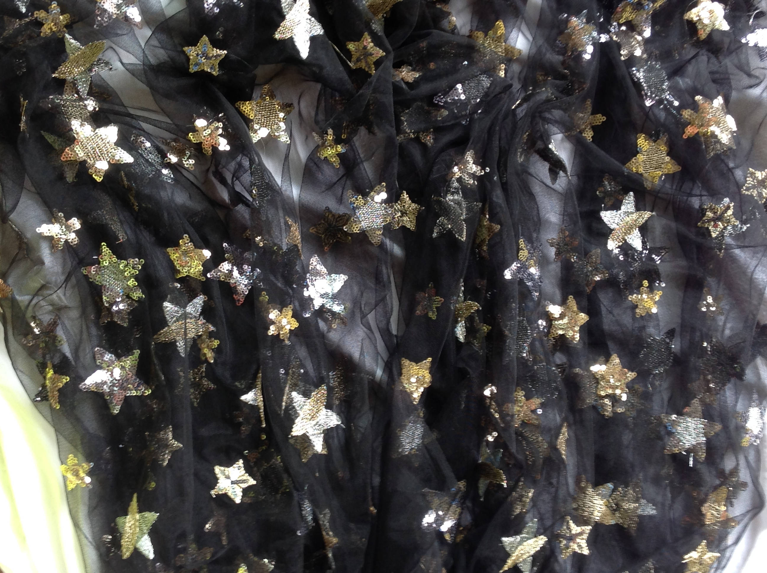 Free Shipping1 Yard Star Sequin Fabricembroidery Lace | Etsy