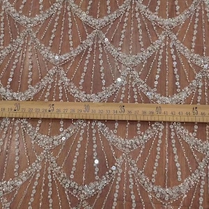 Heavy Bead Lace Fabric,shell Mermaid Bead Lace,off White Bridal Wedding ...