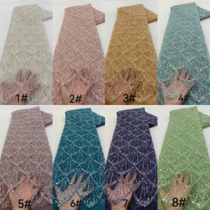 Heavy Bead Lace Fabric,shell Mermaid Bead Lace,off White Bridal Wedding ...