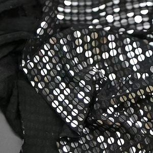 Shiny Silver Mirror Sequin Fabric,round Sequins Were Stick on Slight ...