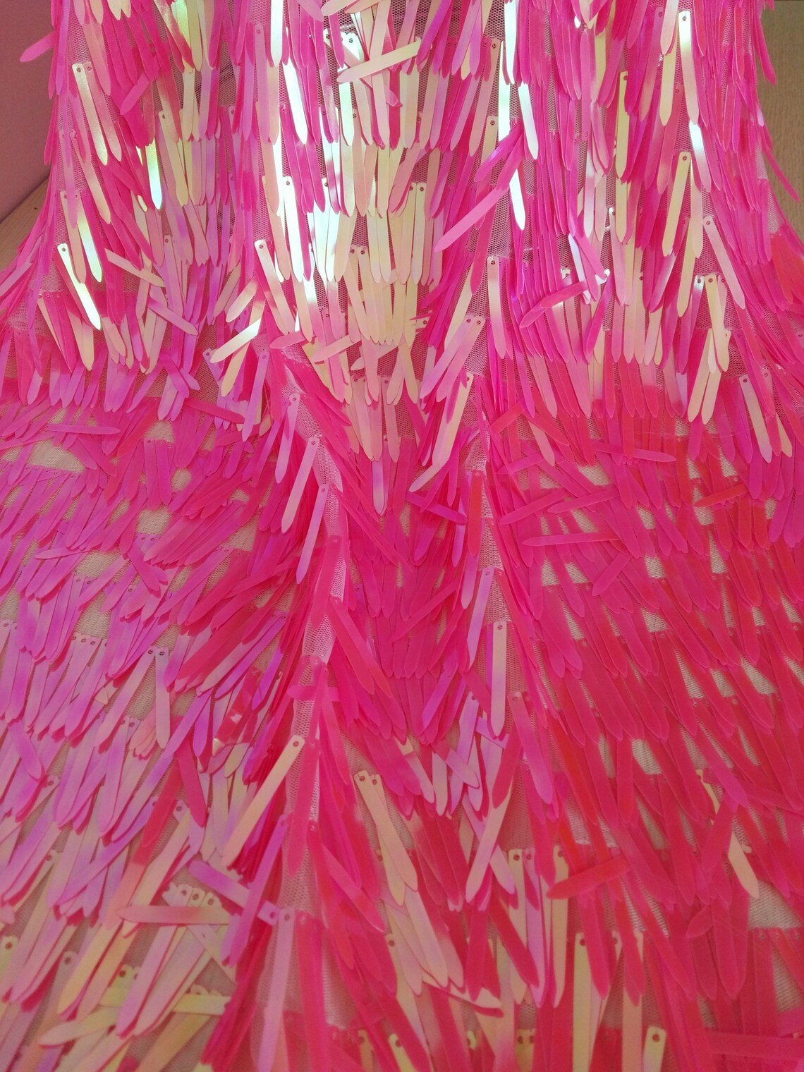 High Quality1yard Hot Pink Sequin Fabricsword Sequin | Etsy
