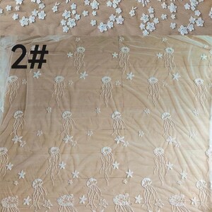 Lotus Flower Lace Fabric,soft Smooth Embroidery Flowers Lace,bridal ...
