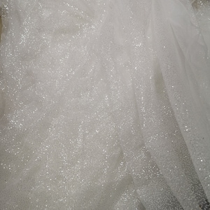 1yard Super Shiny Crystal Clear Sequin Lace,2mm Mini Transparent Sequin ...