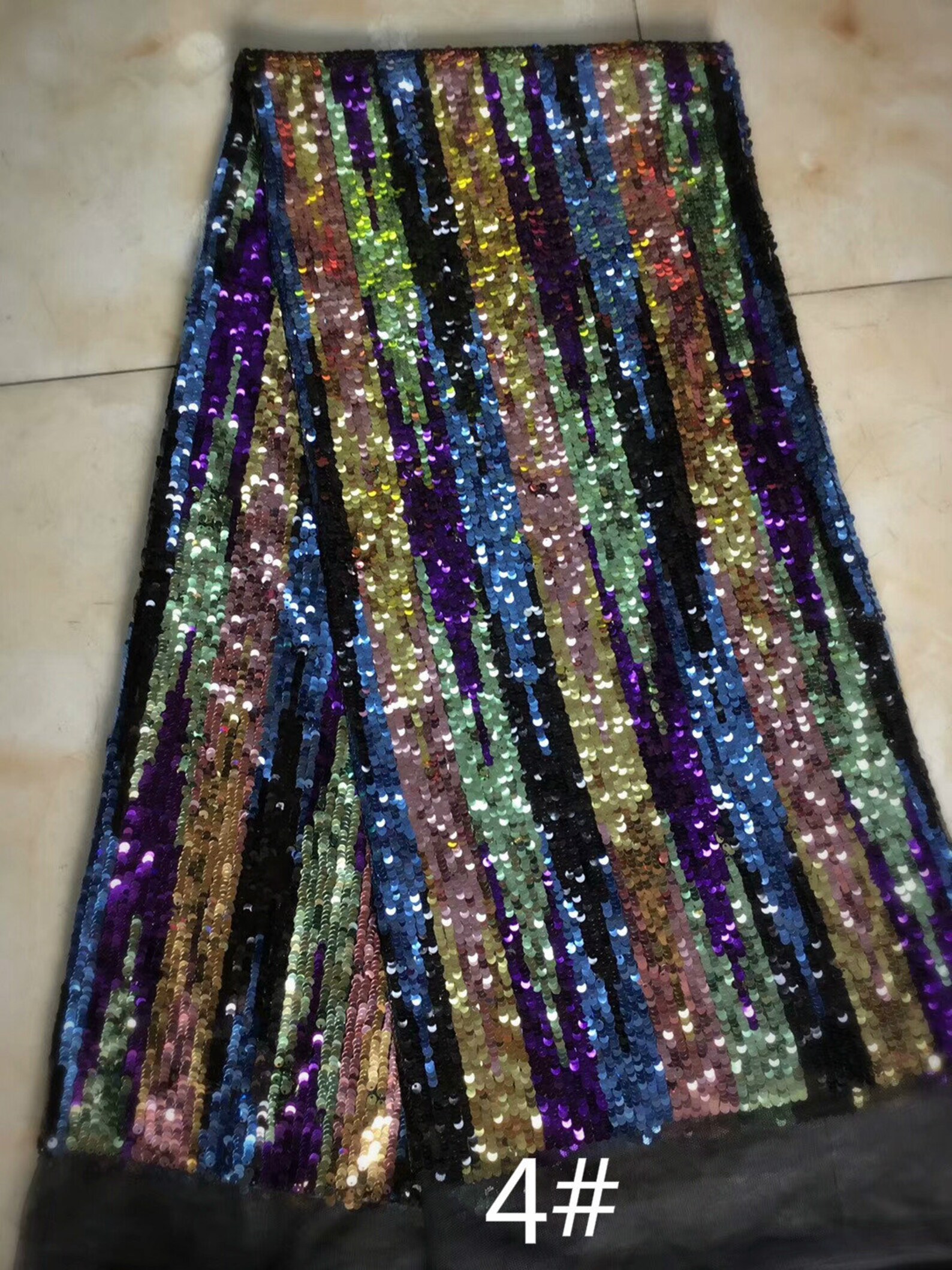 New Design1 Yard Multicolor Sequin FabricMix Colos Sequin | Etsy
