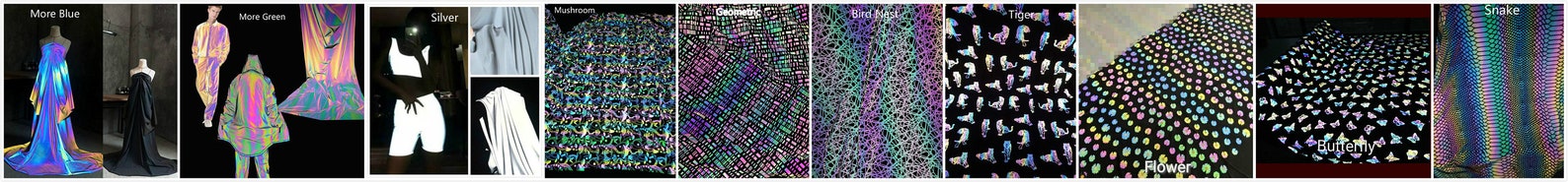 1 Yard 4-way Stretch Midnight Reflective Fabriciridescent - Etsy UK