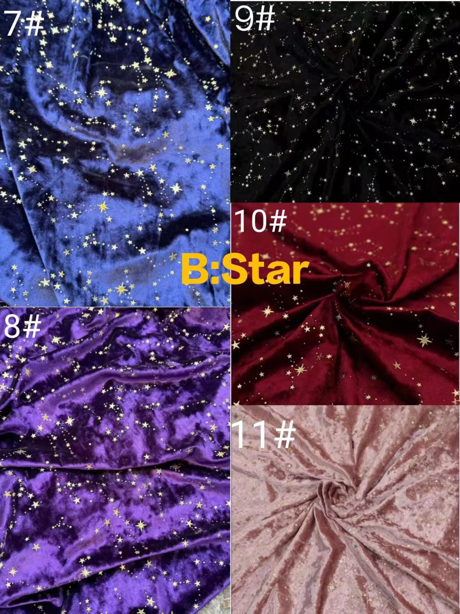 4way Stretch Navy Starry Sky Velvet Fabric,blue Soft Smooth Silk ...