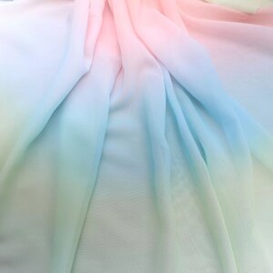 Wholesale Rainbow Chiffon Fabric,colorful Chiffon Fabric.soft Smooth ...