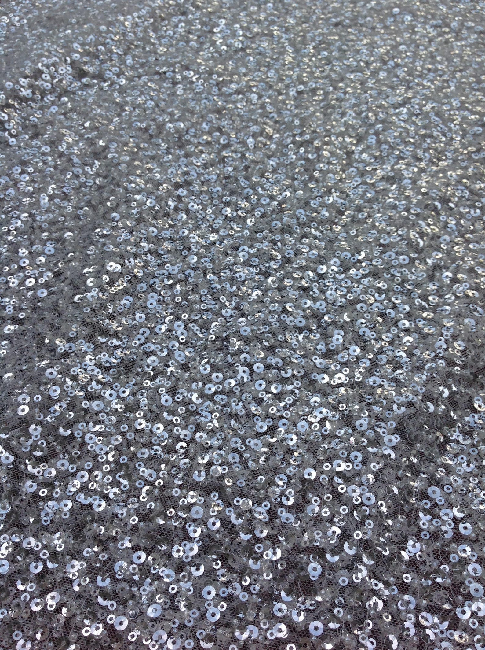 New1Yard Off White Heavy BeadedTransparent Crystle Sequin | Etsy