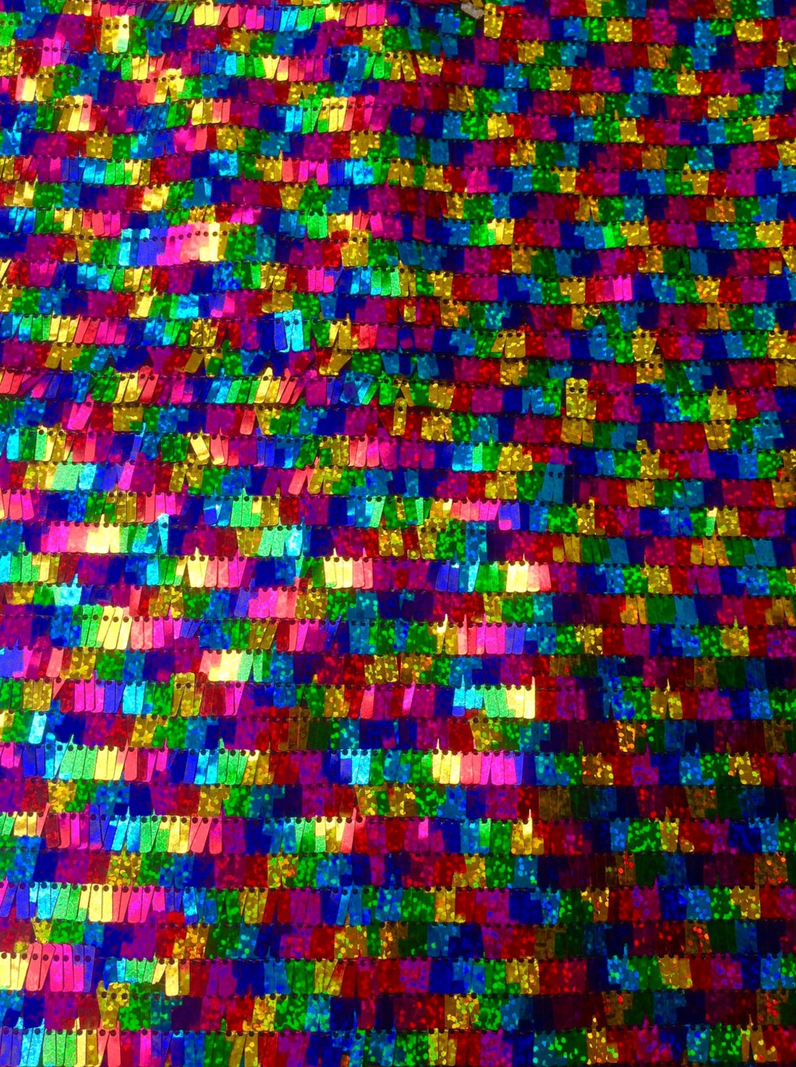 1 Yard Rainbow Multicolor Sequin Fabricholographic Sequin - Etsy