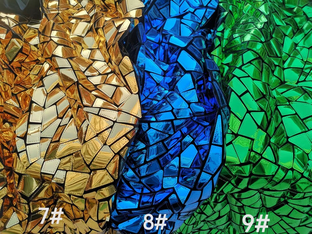 1yard Gold Mirror Sequin Fabric,2way Stretch Velvet Sequin Fabric ...