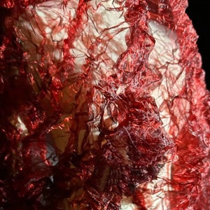 Red Crinkle Organa Fabric,iridescent Holographic Magic Gauze Fabric ...