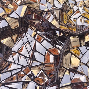 Shiny Black Mirror Sequin Fabric,2way Stretch Velvet Sequin Fabric ...