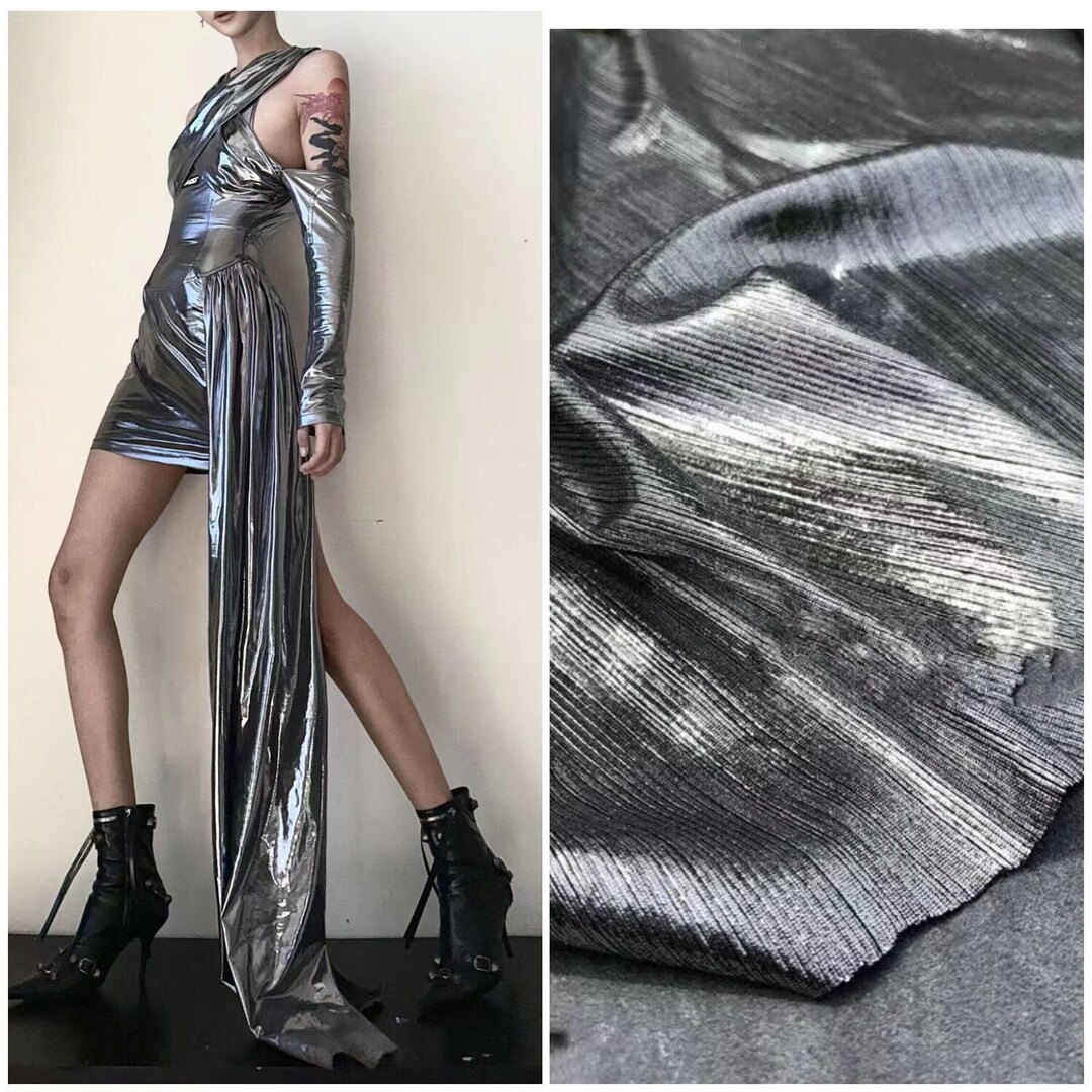 2way Stretch Shiny Soft Fabricsparkele Strip Texture - Etsy