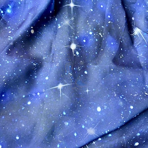 Starry Sky Chiffon Fabric,navy Space Chiffon Fabric, Universe Star ...