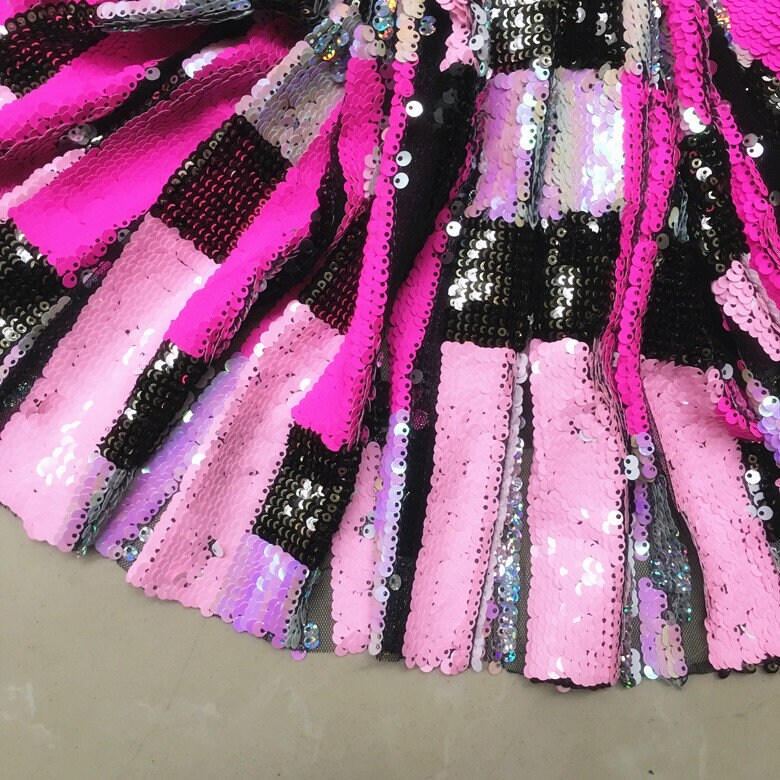 New1 Yard Multicolor Sequin Fabricgeometric Sequin Dress - Etsy