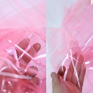 Pink Transparent TPU Fabric,clear Blue PVC Fabric,easy Do Shape,casual ...
