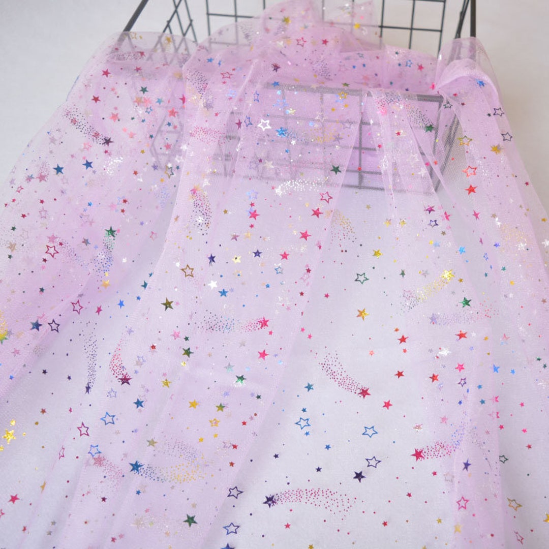 Wholesale1yard Iridescent Star Tulle Fabricstar Print on - Etsy