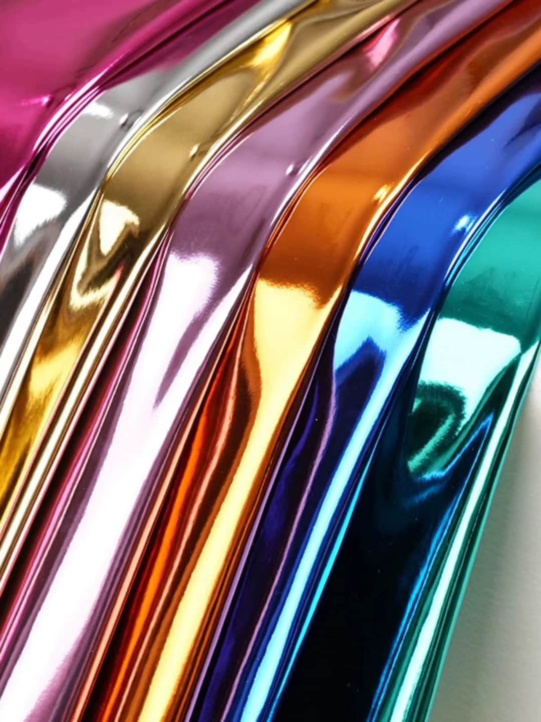 Super Shiny Mirror PU Fabric,gold Silver Mirror Reflective Vinyl Fabric ...