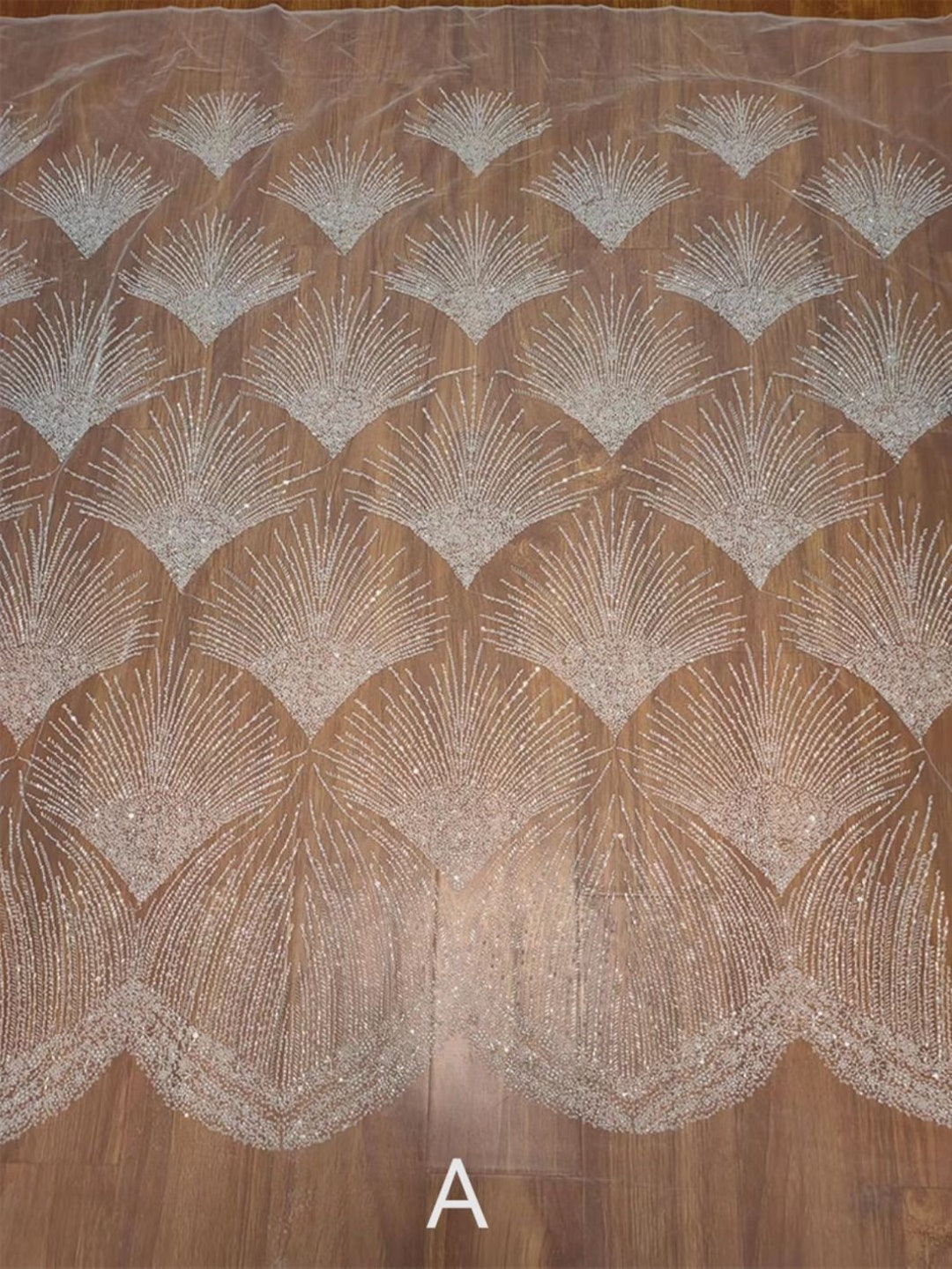 Heavy Bead Lace Fabric,mermaid Bead Lace,off White Bridal Dress,wedding ...